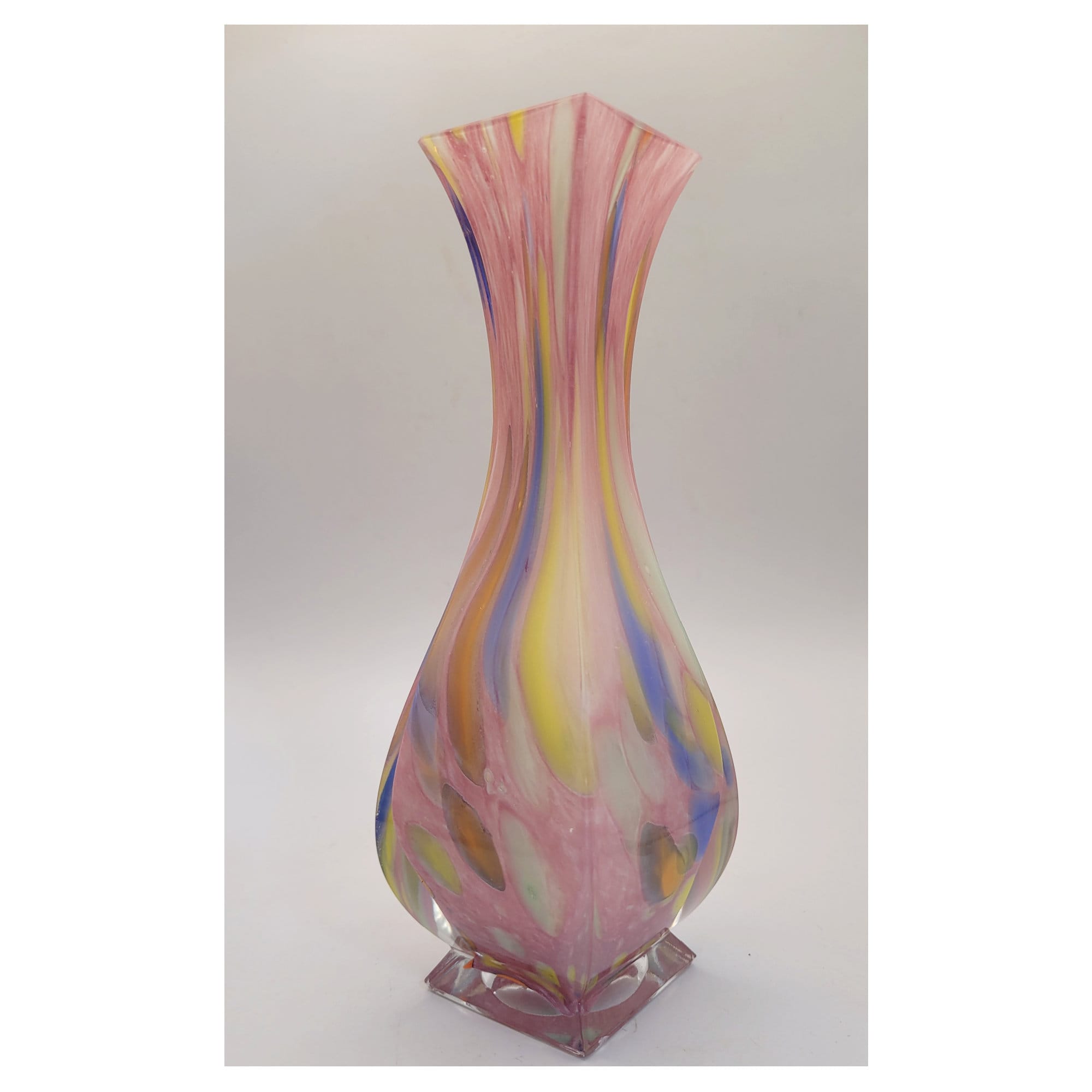 Murano Art Glass Vase Pink Confetti Glass Vase Murano - Etsy