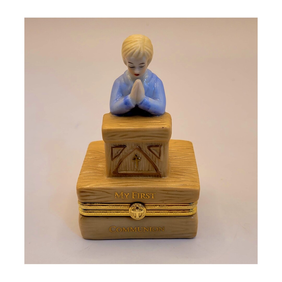 First Communion Boy Trinket Box, Catholic Boy Trinket, Communion Gift ...