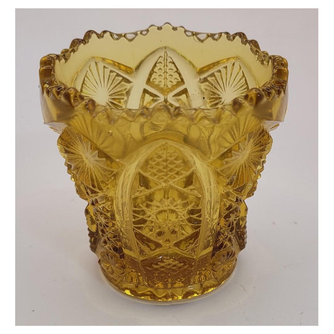 Amber Imperial Glass Toothpick Holder, Vintage Glass Toothpick ...