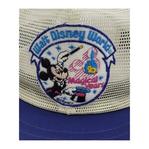 Vintage Disney Mesh Ball Cap, 20 Magical Years Hat White With Blue Rim ...