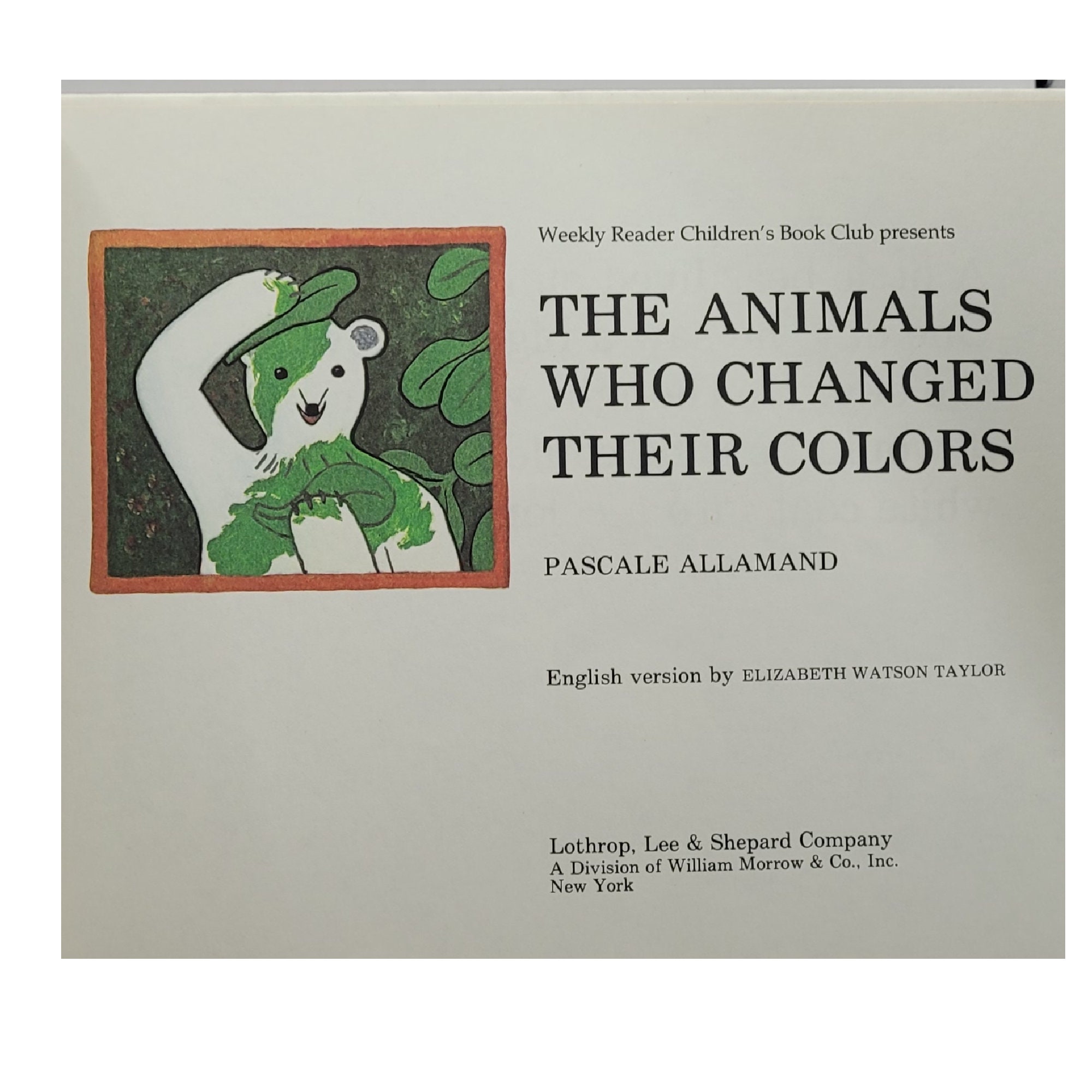 The Animals Who Changed Their Colors Pascale Allamand Weekly - Etsy