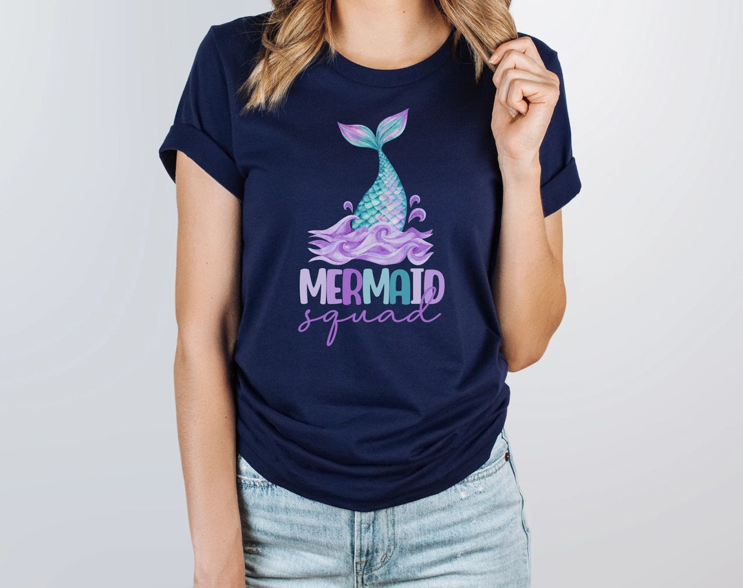 Mermaid Squad Shirt, Mermaid Party T-shirt, Mermaid Birthday T Shirt ...