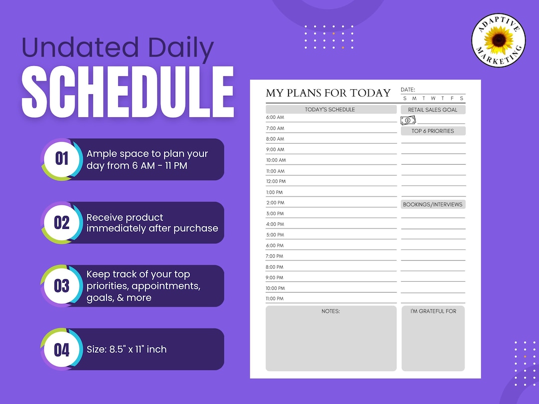 Printable Daily Planner Sheet | My Plans for Today, Daily Planner ...