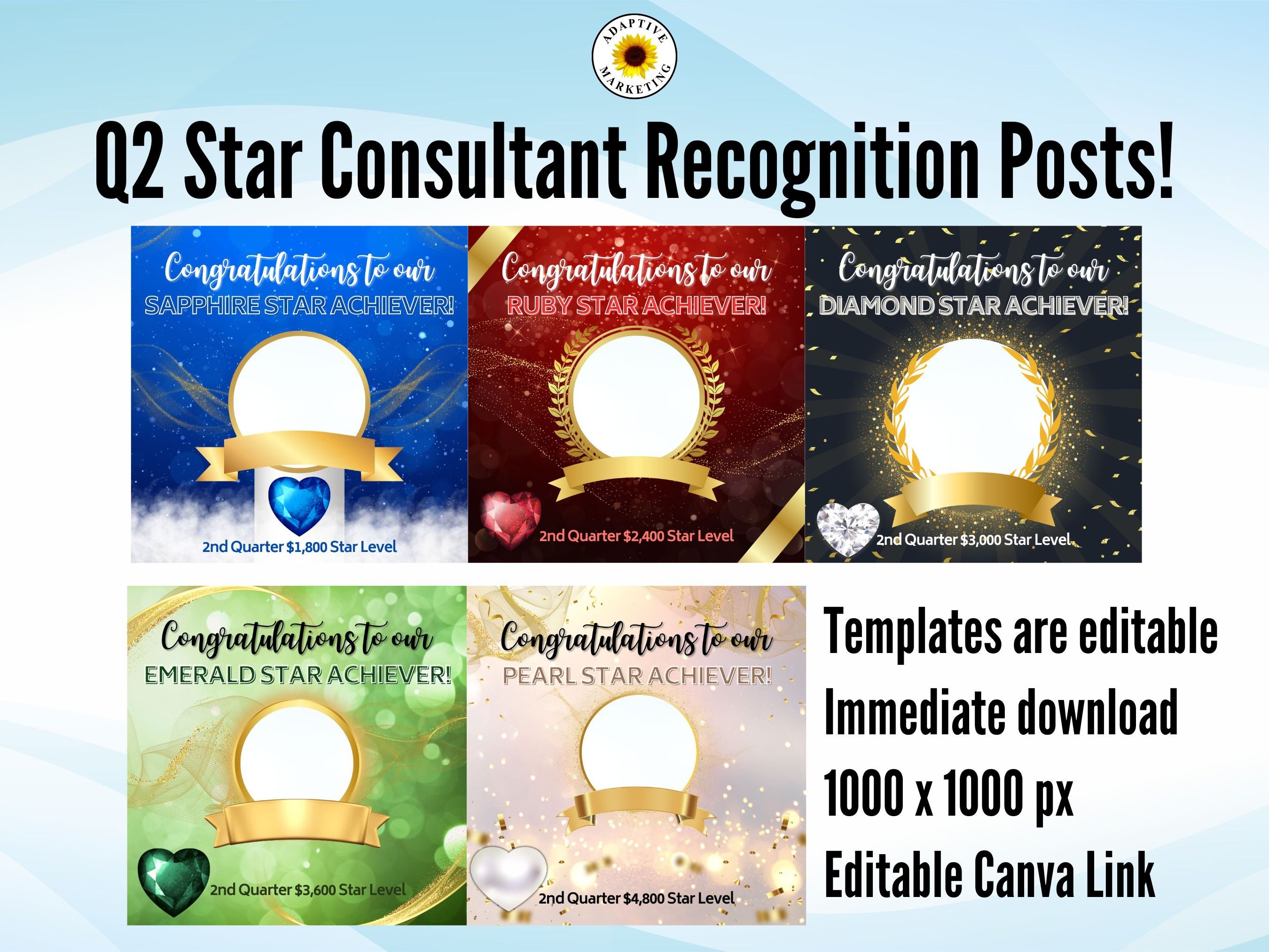 Mary Kay Star Consultant Recognition Templates Quarter 2 - Etsy Hong Kong
