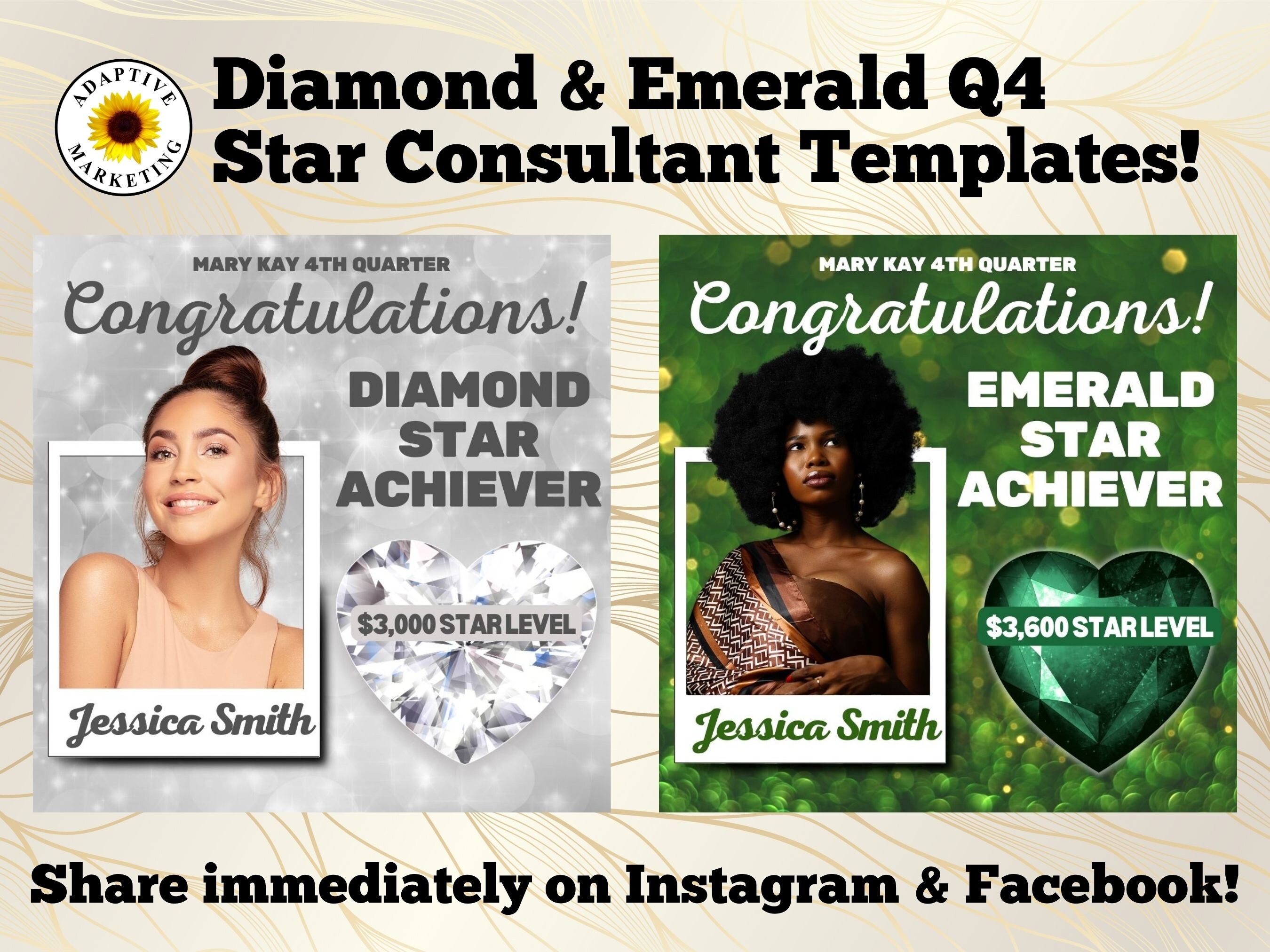 Mary Kay Star Consultant Recognition Templates, Quarter 4, Canva ...