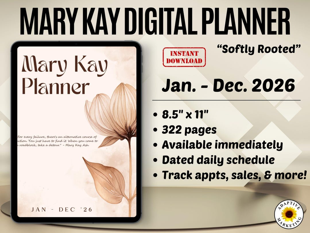 Mary Kay Digital Business Planner | 12-month Edition (january-december ...
