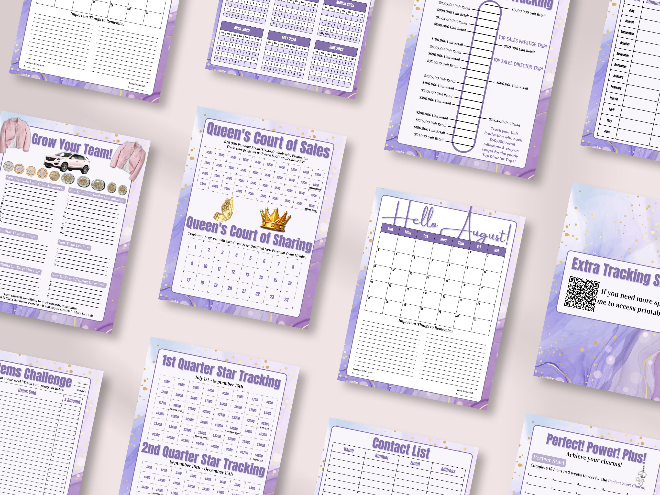 Digital Mary Kay Planner | 12 Month Edition | July 2024 to June 2025 ...