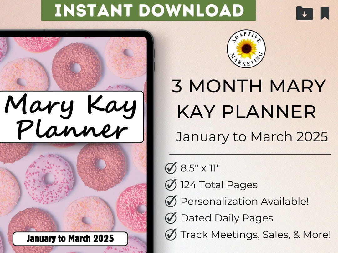 Mary Kay Planner | 3 Month | January - March 2025 | Mary Kay Planner ...