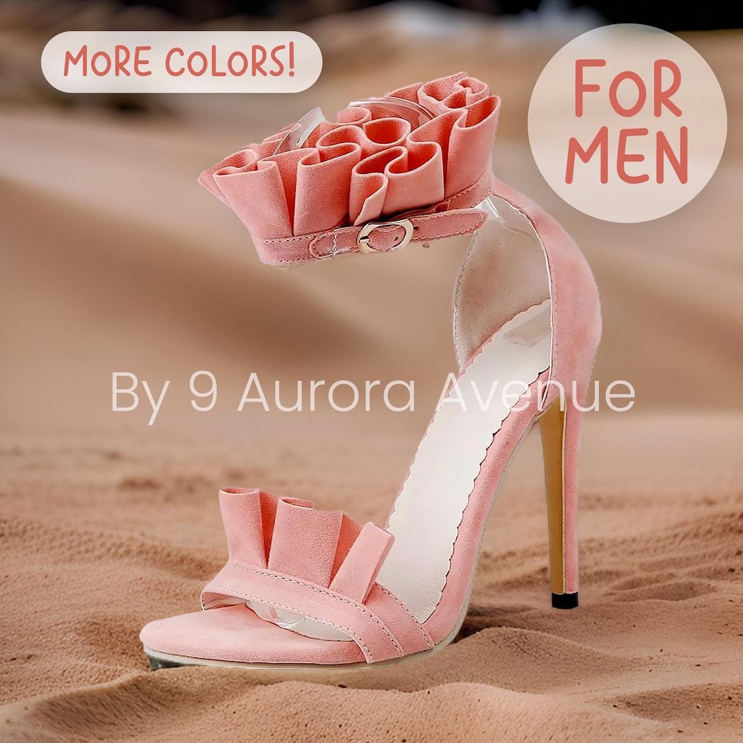 Crossdresser Shoes With Ankle Strap Stiletto High Heels for Men, Femboy ...