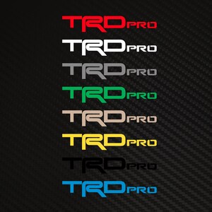Toyota TRD Pro Decal, TRD Pro, 4 Runner, TRD off Road, Toyota, Tacoma ...