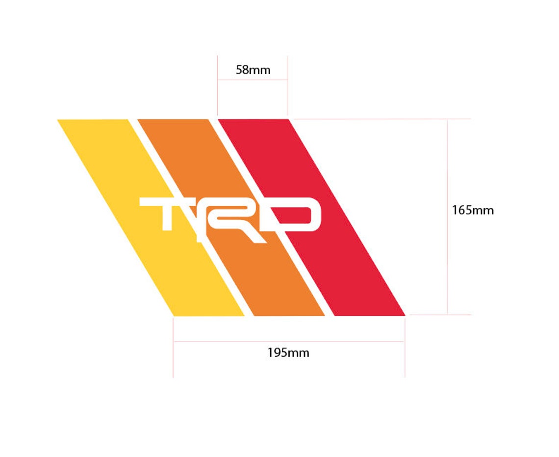 Toyota 4runner TRD Race Stripes Die Cut Decal Bottom Grill Panel - Etsy