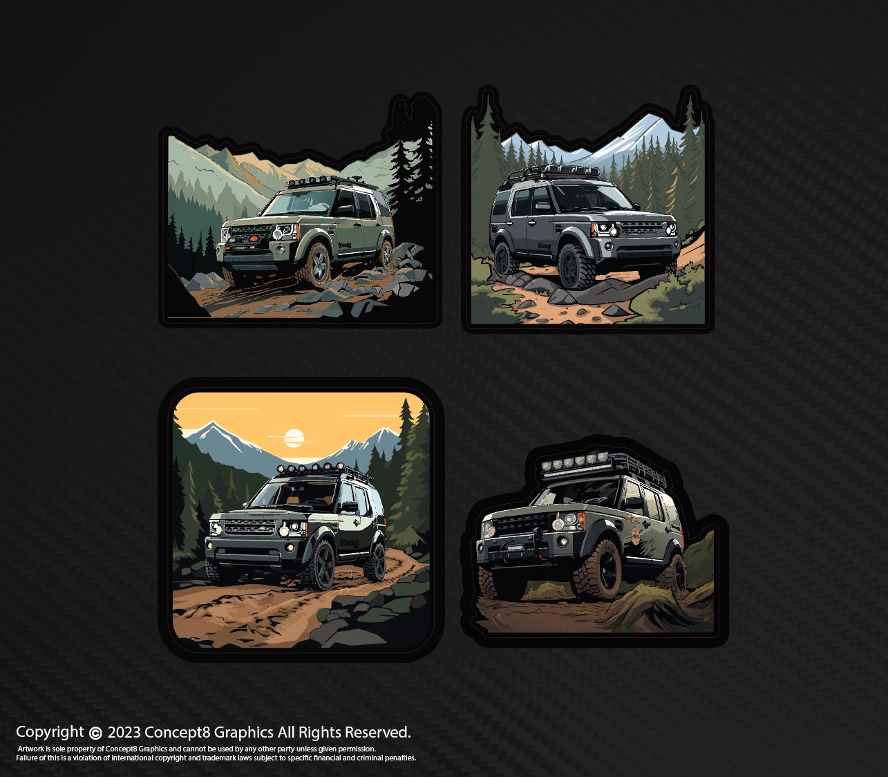Landrover LR3, LR4, Discovery 3, Discovery 4 Offroad Stickers Decals - Etsy
