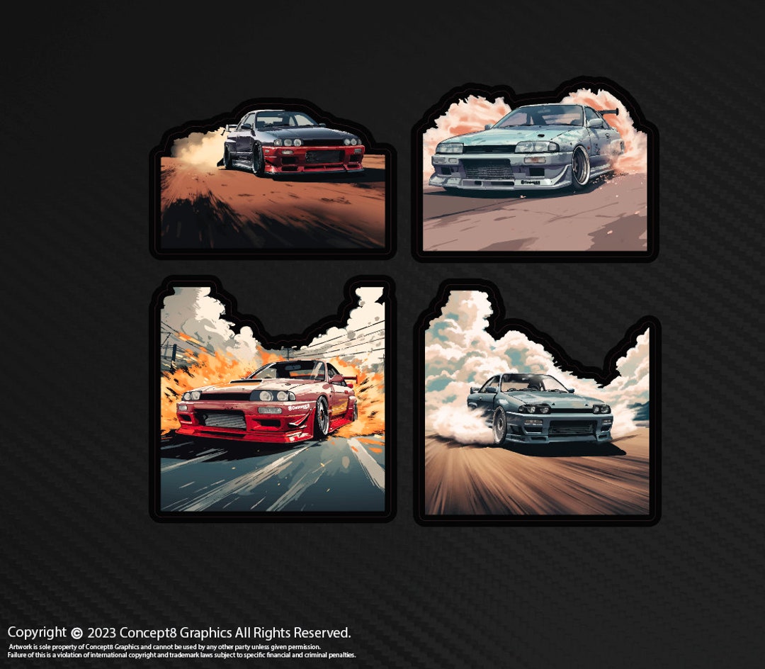Nissan Drifting Stickers, R33, Nissan R33, R33 Skyline,drifting ...