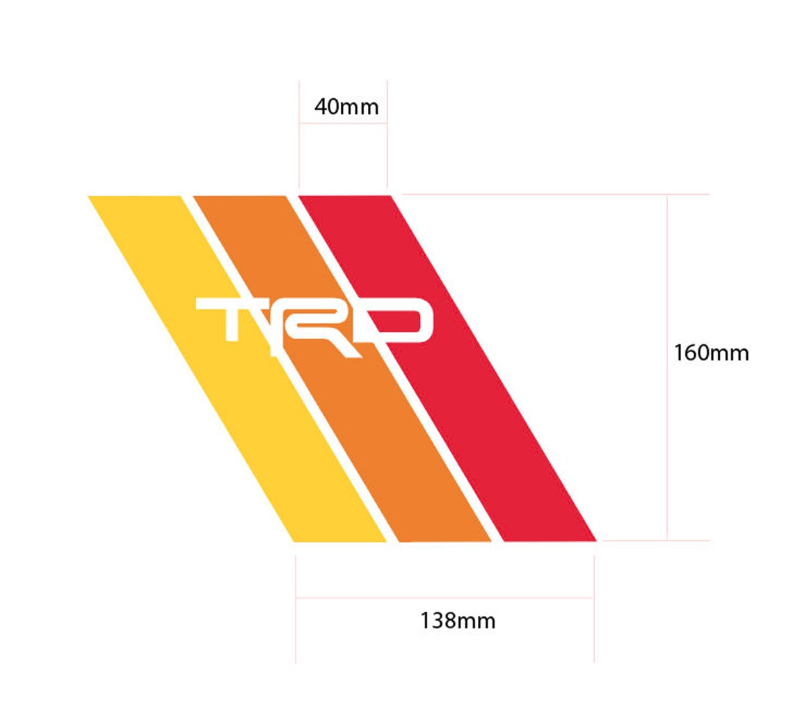 Toyota TRD Race Stripes Die Cut Decal - Etsy