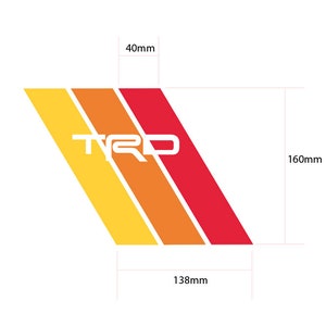 Toyota TRD Race Stripes Die Cut Decal - Etsy