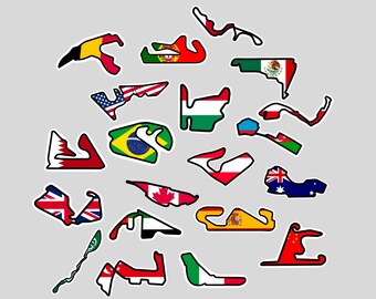 Race Track Stickers | Etsy