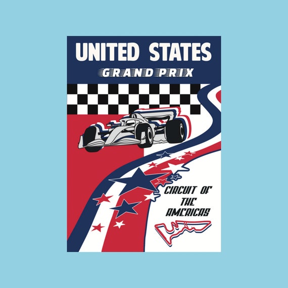 U.S Grand Prix Formula 1 Sticker. F1 Sticker. Circuit of the - Etsy