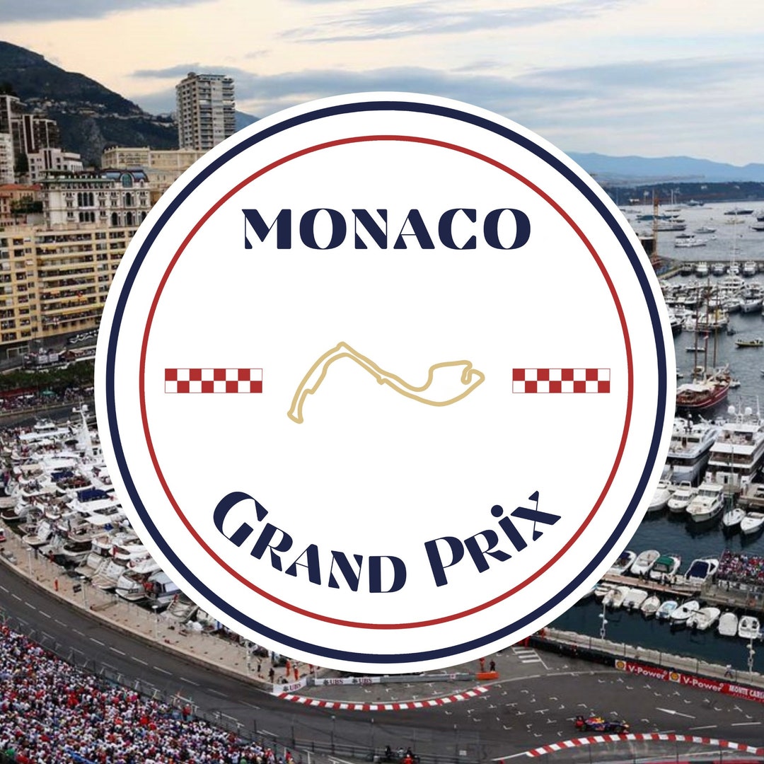 Monaco Grand Prix Sticker. Monaco Formula One Sticker. - Etsy