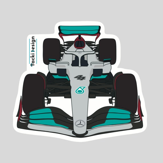 F1 Mercedes Decal. Die Cut Mercedes F1 W13. Free F1 Sticker | Etsy