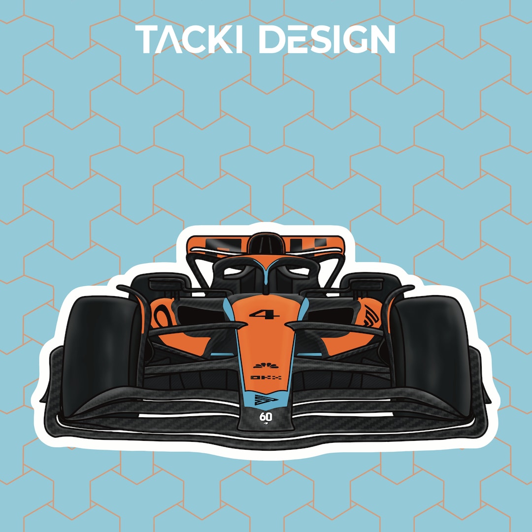 Mclaren F1 Sticker. Mclaren F1 Car. Lando Norris Sticker. - Etsy