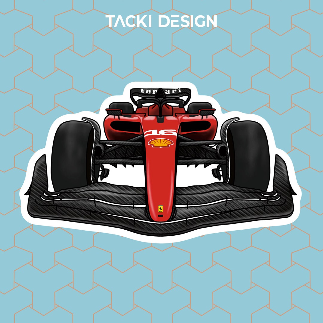 Ferrari Formula One Sticker, Charles Leclerc & Carlos Sainz. 2023 ...