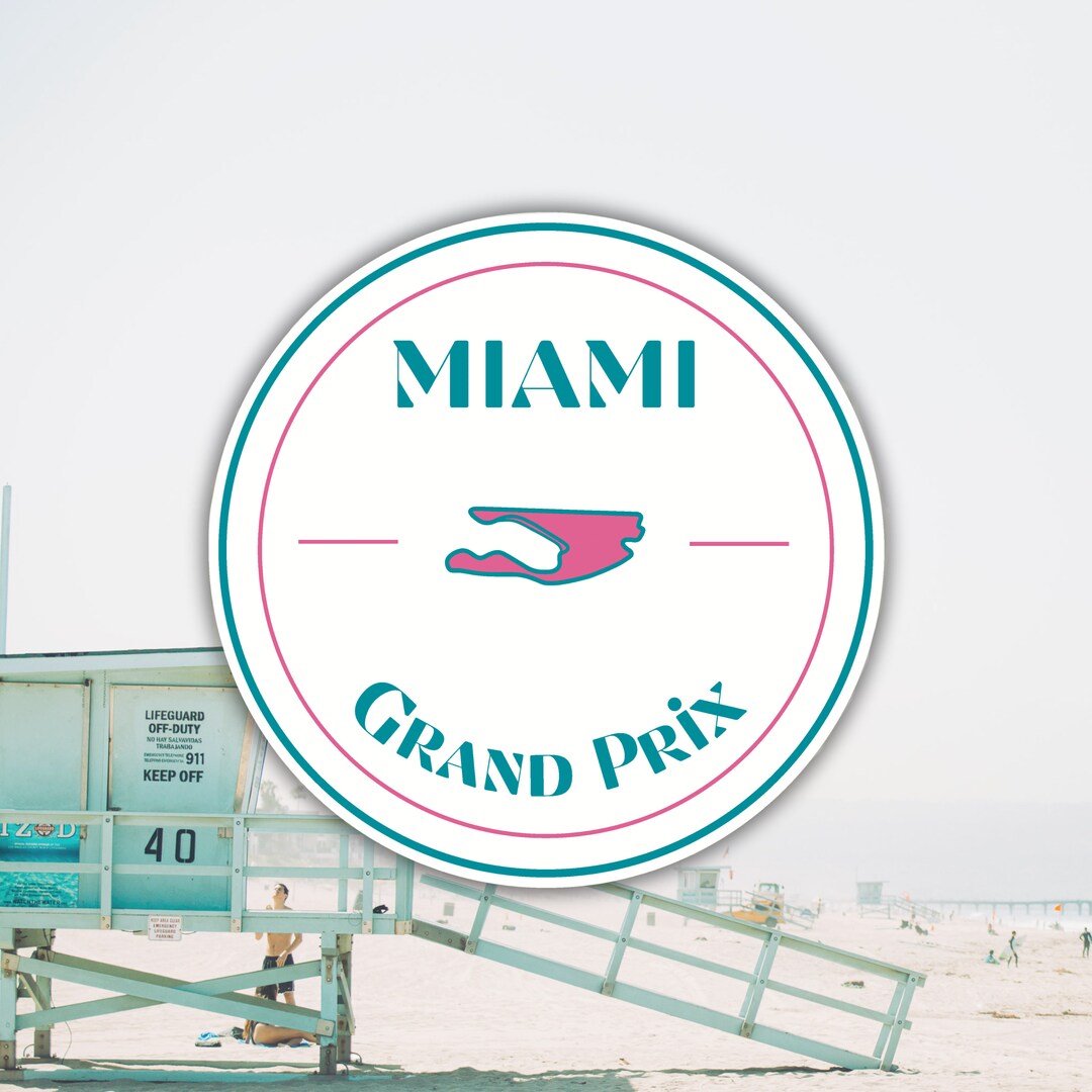 Miami Grand Prix Sticker. Miami F1 Sticker. - Etsy