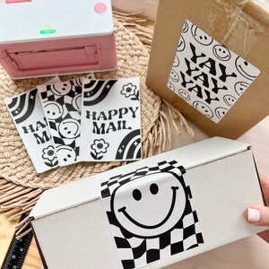 RETRO Thermal Sticker PNG Bundle, Thermal Labels, Rollo Stickers ...