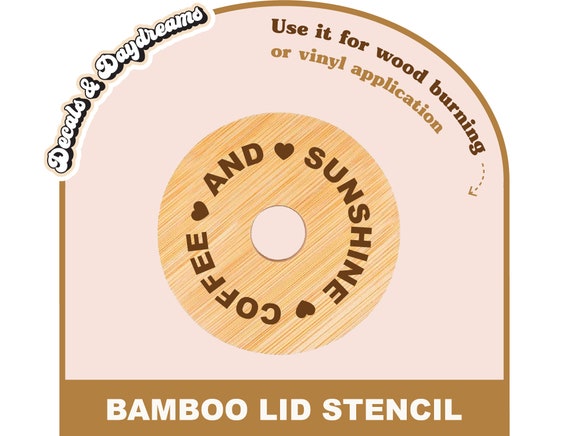 Bamboo Lid Stencil Bamboo Lid Design SVG Bamboo Lid Svg - Etsy
