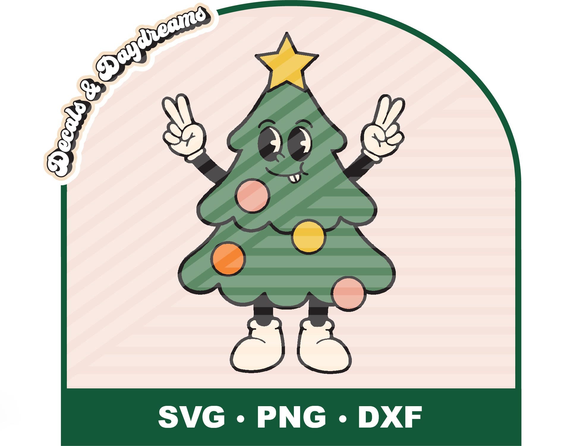 RETRO Christmas Tree Svg Retro Christmas Character SVG Cute - Etsy