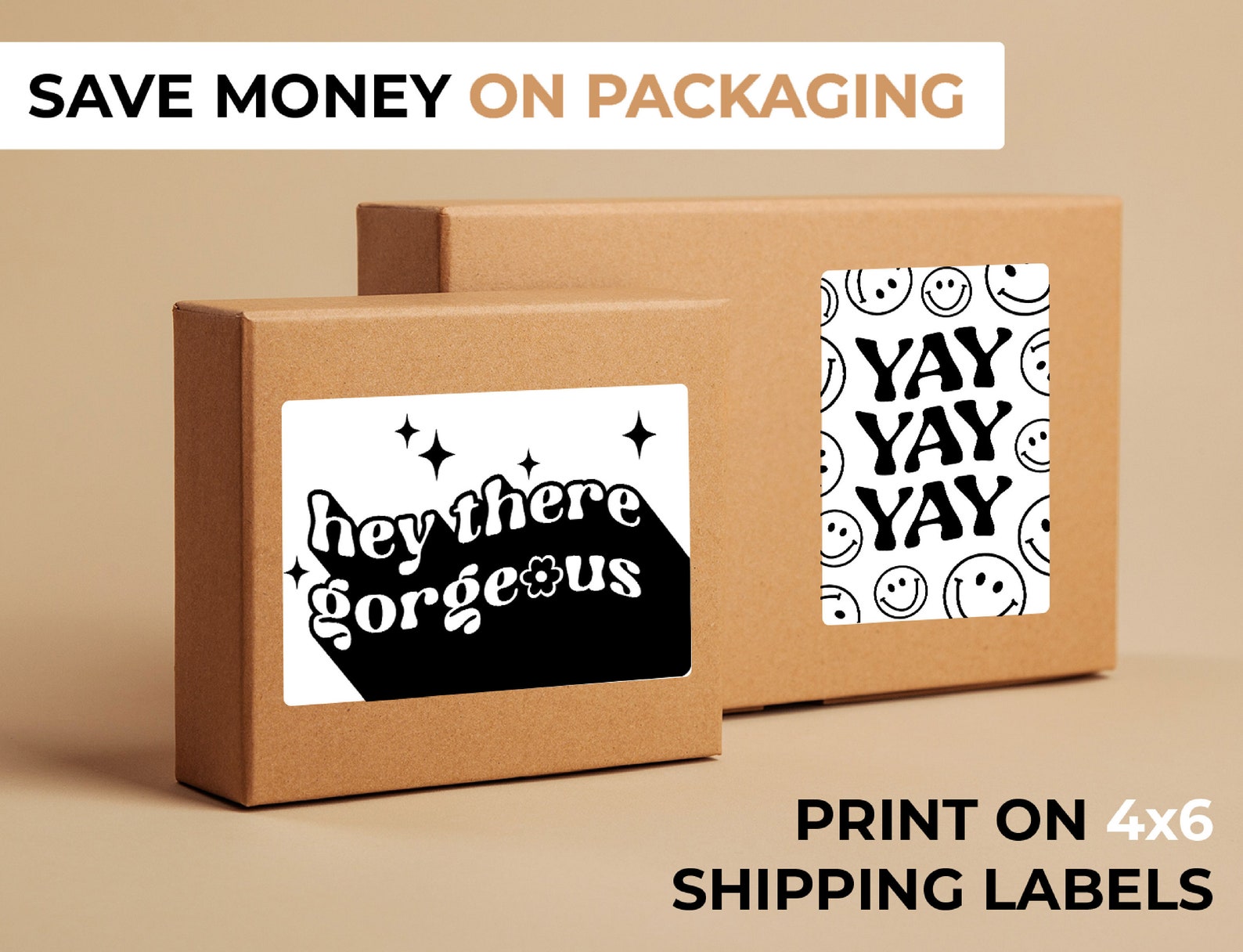 RETRO Thermal Sticker PNG Bundle, Thermal Labels, Rollo Stickers ...
