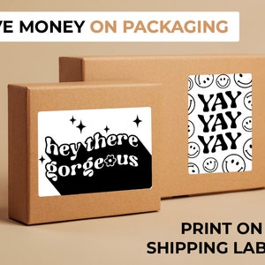 RETRO Thermal Sticker PNG Bundle, Thermal Labels, Rollo Stickers ...