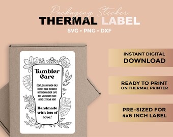 Tumbler Care Sticker - Etsy