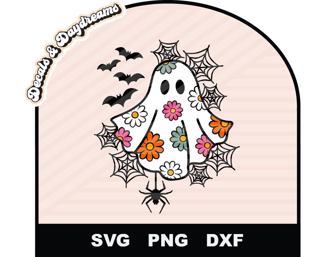 SPOOKY DAISY GHOST Svg Cute Halloween Ghost Svg Halloween - Etsy