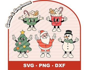 Retro Groovy Christmas Svg - Etsy
