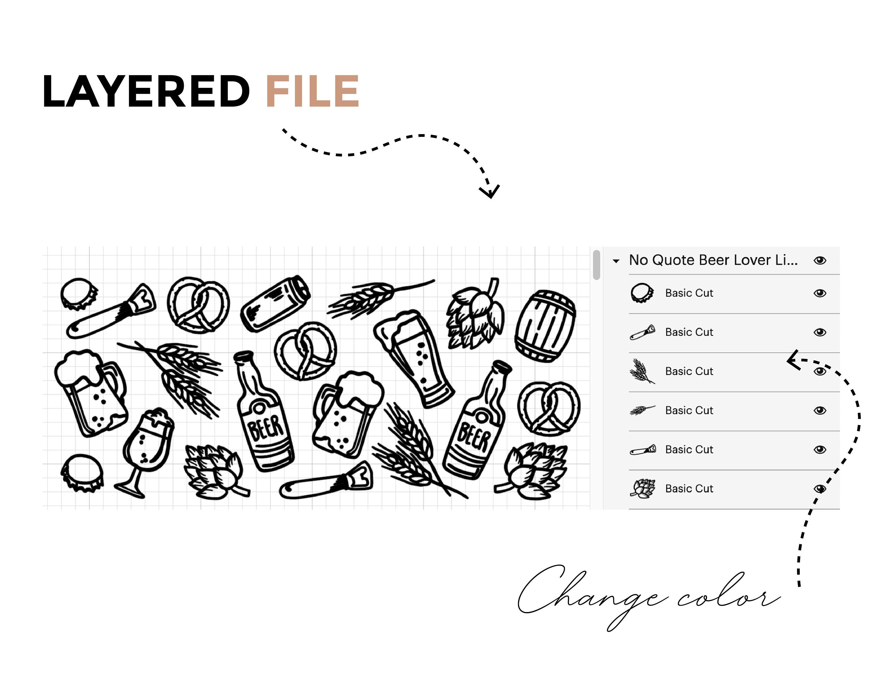 Beer Lover Can Glass Wraps 16oz Libbey Full Wrap Svg Beer - Etsy