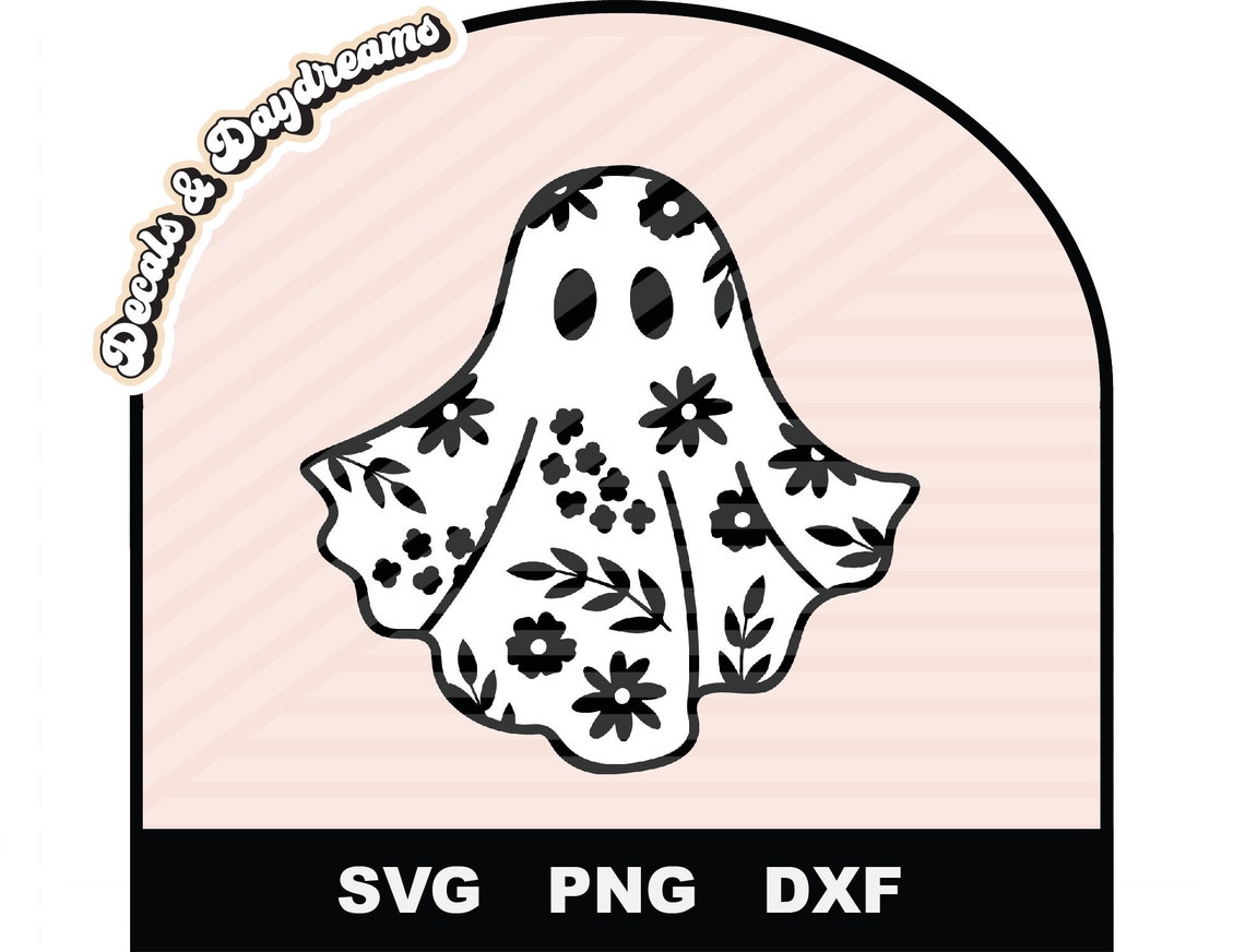 FLOWER GHOST Svg Cute Halloween SVG Halloween Svg Design - Etsy