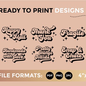 Packaging Thermal Printer Labels Happy Mail Sticker Bundle - Etsy