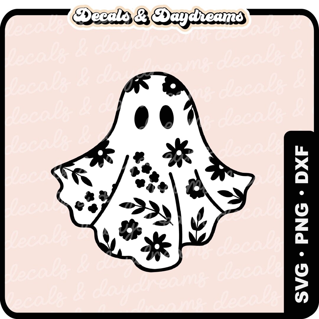 FLOWER GHOST Svg, Cute Halloween SVG, Halloween Svg Design, Cute ...