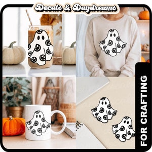 SMILE GHOST Svg, Cute Ghost Halloween SVG, Halloween Svg Design, Cute ...