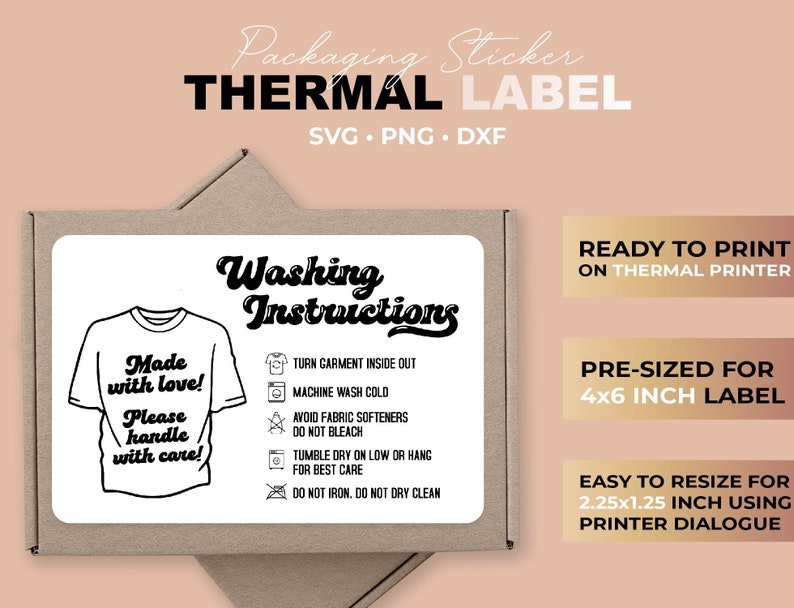 Shirt Washing Card Shirt Washing Instructions Sticker Shirt - Etsy