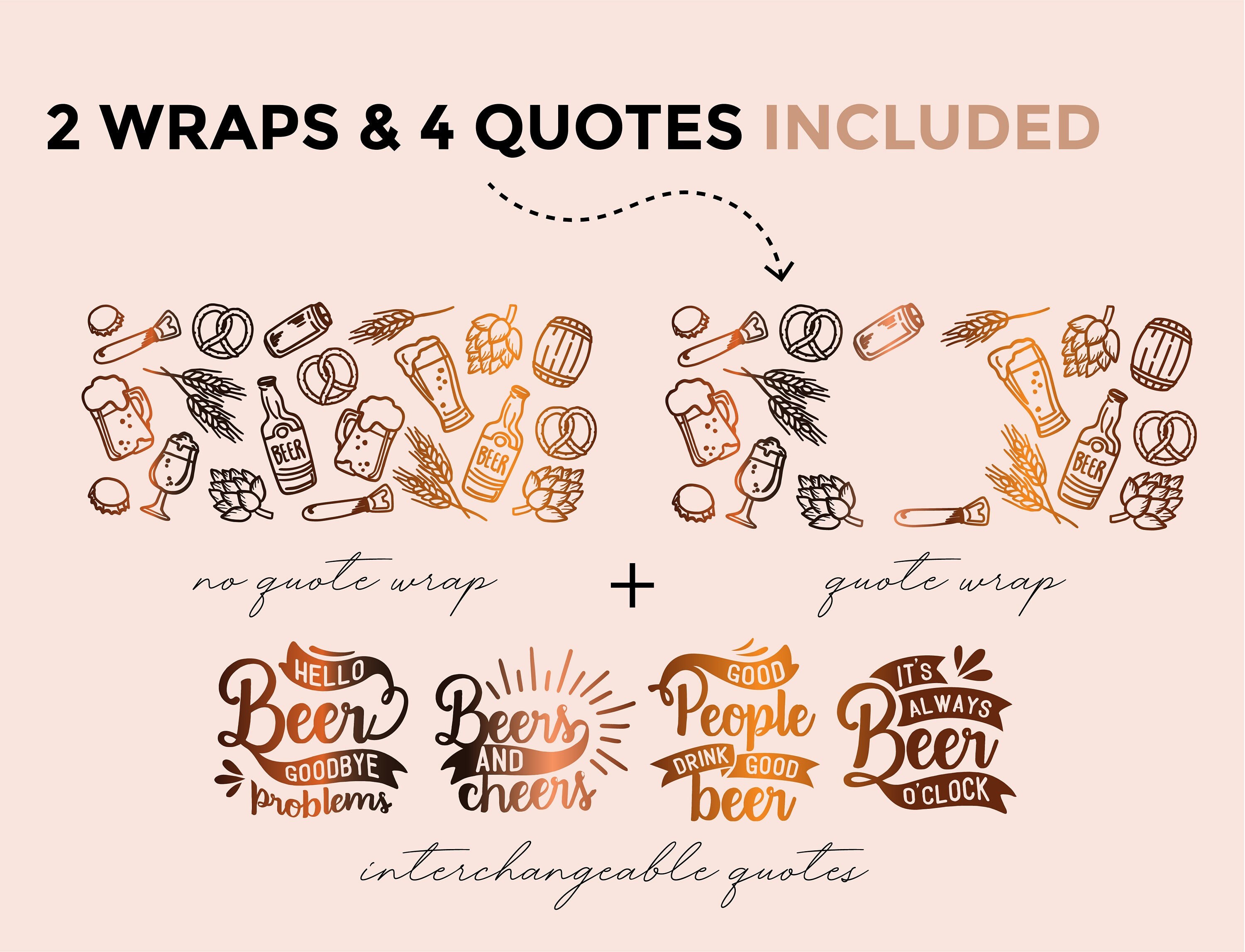 Beer Lover Can Glass Wraps 16oz Libbey Full Wrap Svg Beer - Etsy