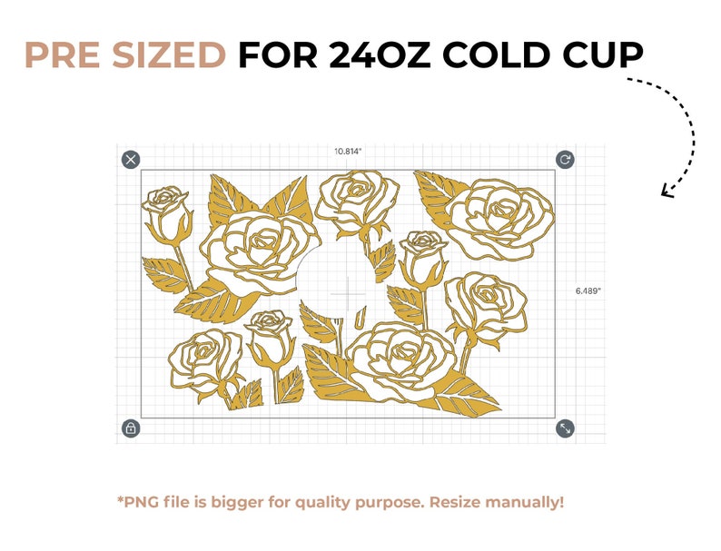 LAYERED ROSES Cold Cup Wrap Svg Rose Flower LOGO Venti Cup - Etsy