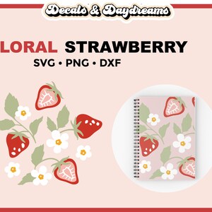 FLORAL STRAWBERRY SVG File for Cricut, Strawberry Svg Cut File ...