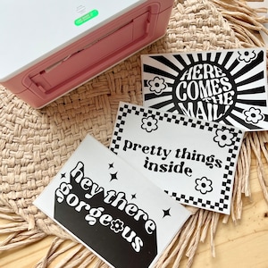 RETRO Thermal Sticker PNG Bundle, Thermal Labels, Rollo Stickers ...