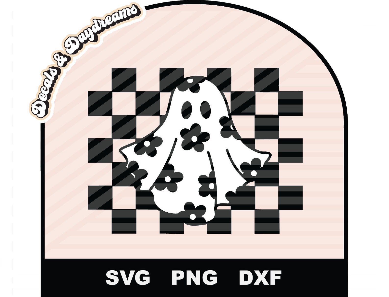 CHECKERED GHOST Svg Cute Halloween Ghost SVG Halloween Svg - Etsy