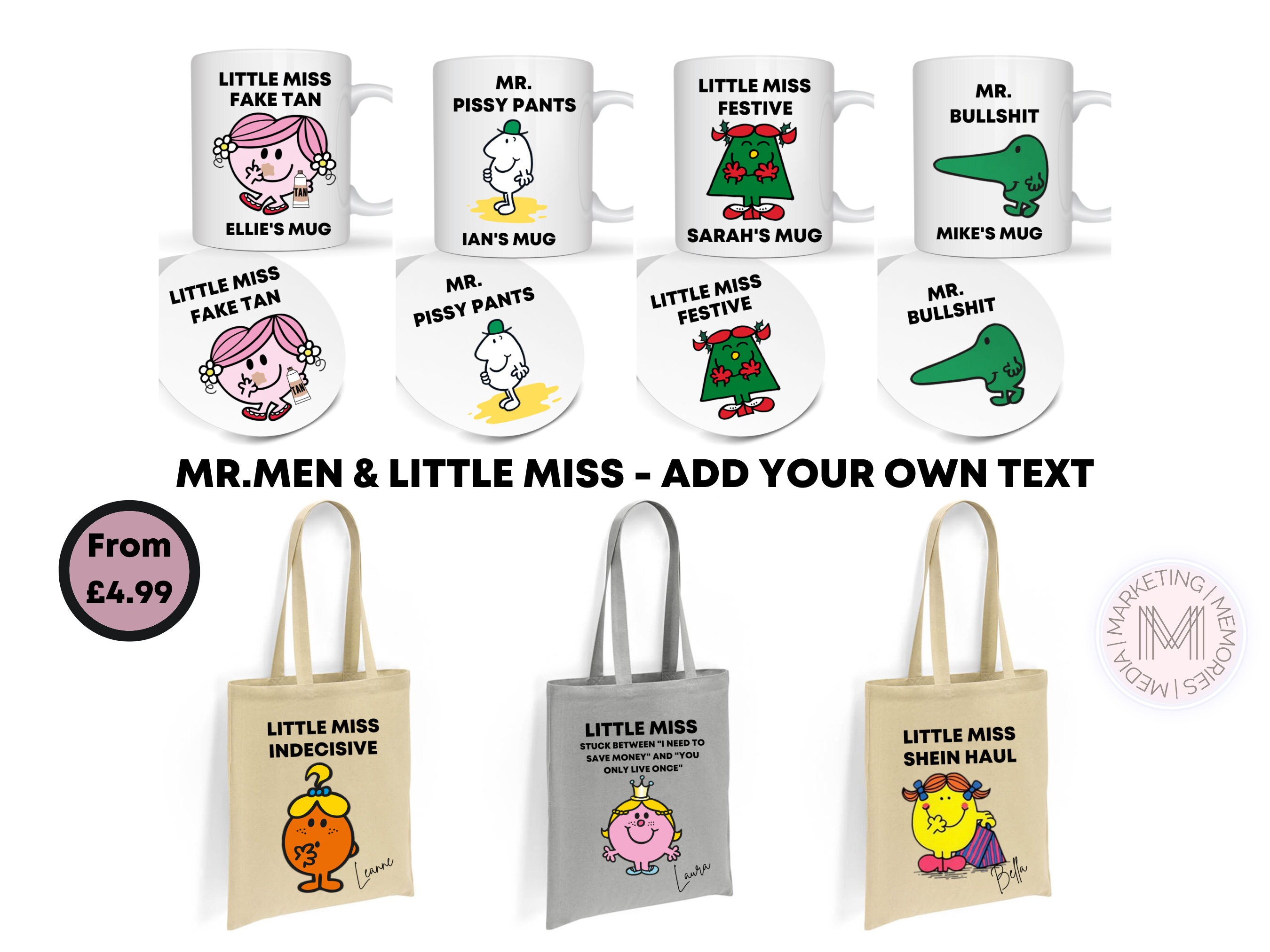 Personalised Mr. Men Little Miss Gifts Little Miss Coaster - Etsy UK