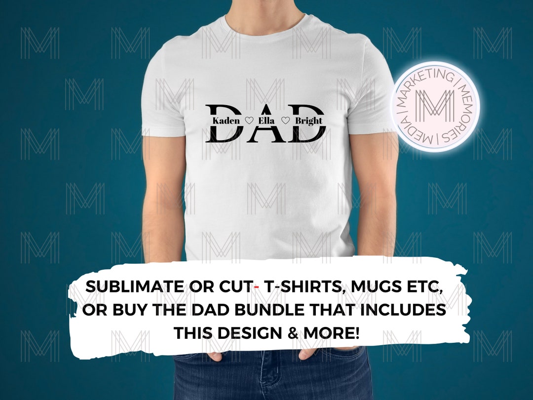 Split Word Dad Svg Png, Fathers Day Split Word Designs, Svg's for Dad ...