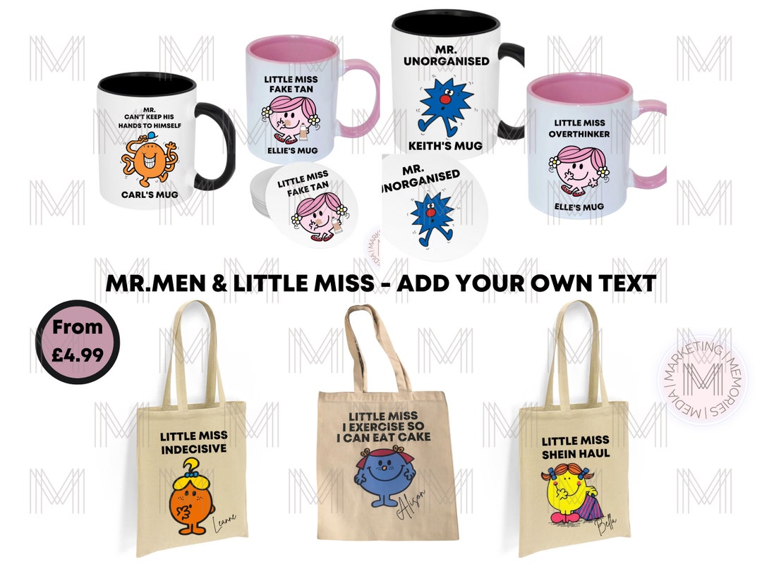 Personalised Mr. Men Little Miss Gifts, Little Miss Coaster and Mugs ...