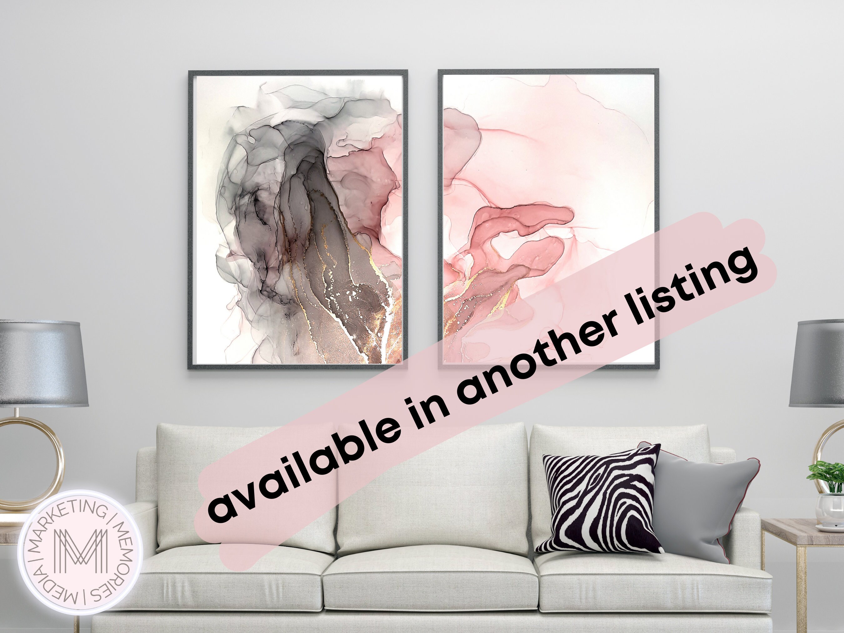 A3 Sized Black Grey and Gold Alcohol Ink Wall Art Prints - Etsy