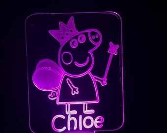 Peppa Pig Lamp - Etsy UK